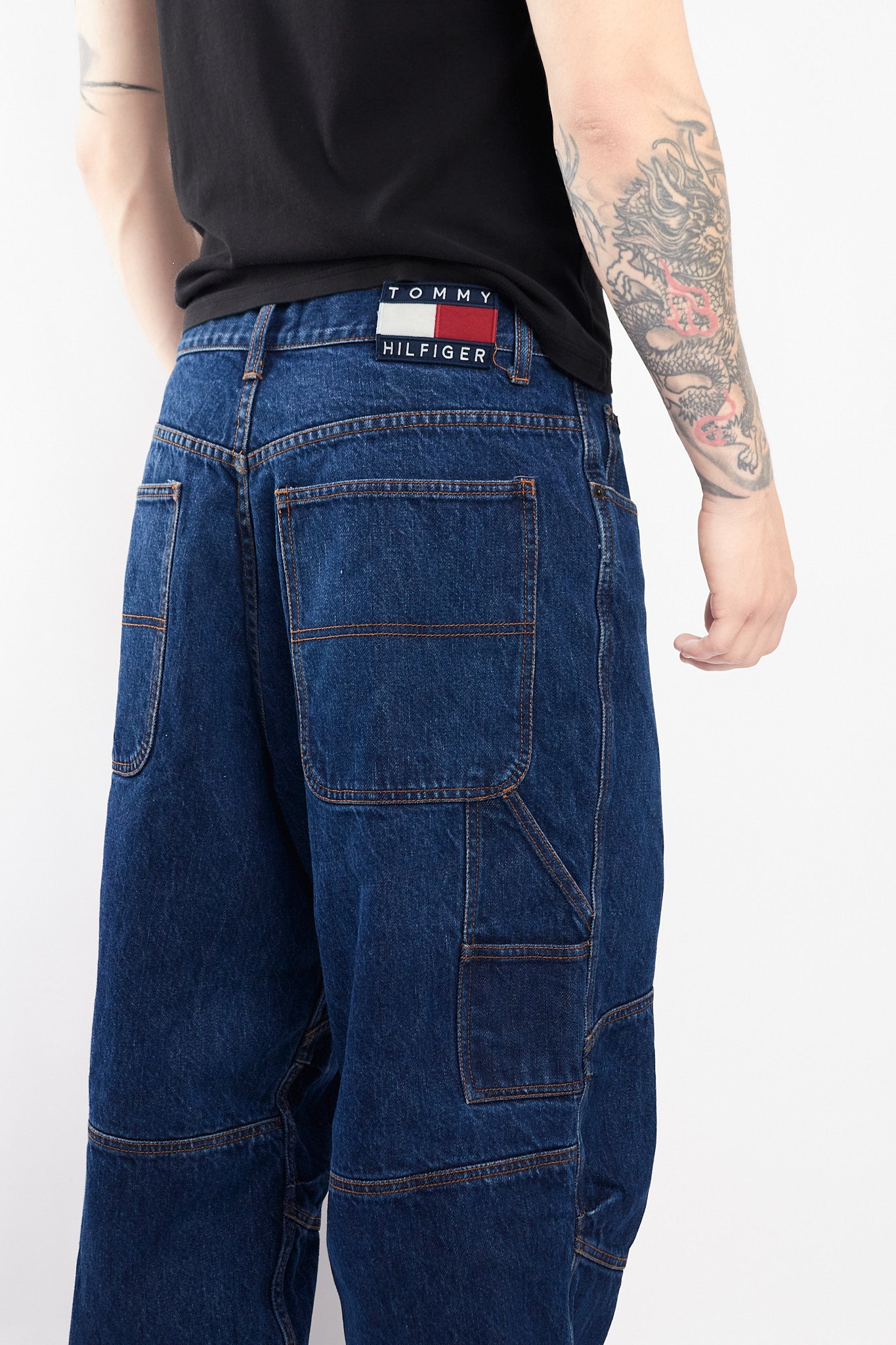 2000 Tommy Jeans Double Knee Baggy Carpenter Jean (32) – Vindays